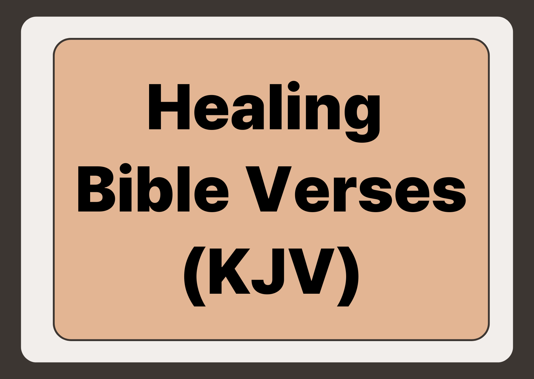 Healing Bible Verses (KJV) - bitbibleapp